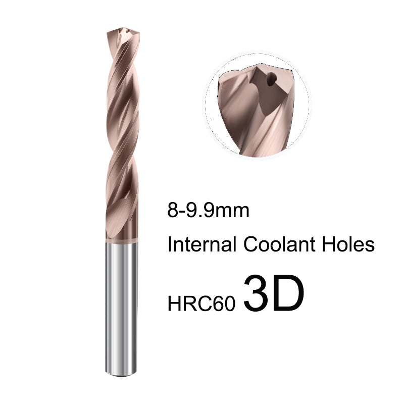 HRC60 3D Internal Coolant Carbide Drill | BEYOND 140° Solid Carbide Twist Drill for Alloy ...