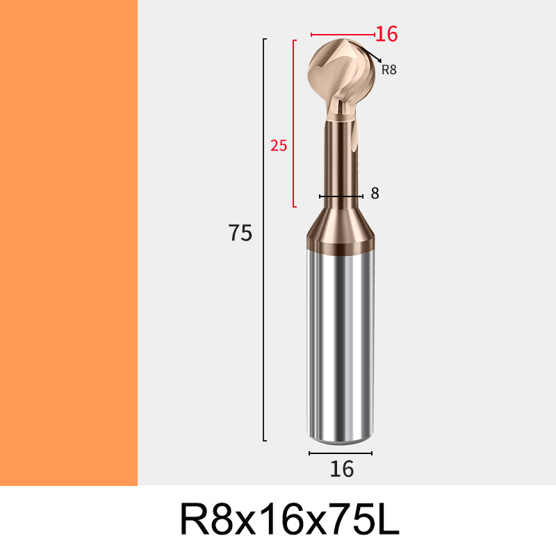R8 (16MM) Steel Arc Chamfer Cutter | BEYOND CNC Double-Sided Chamfer ...