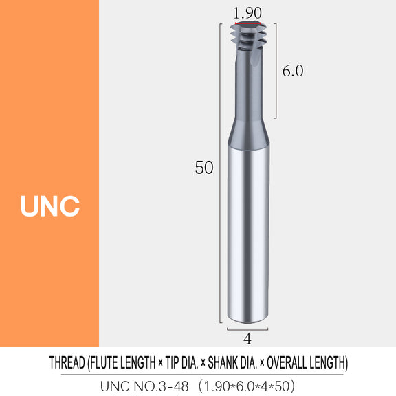 BEYOND 3-Flute Thread Milling Cutter UNC/UNF | Solid Carbide Thread ...