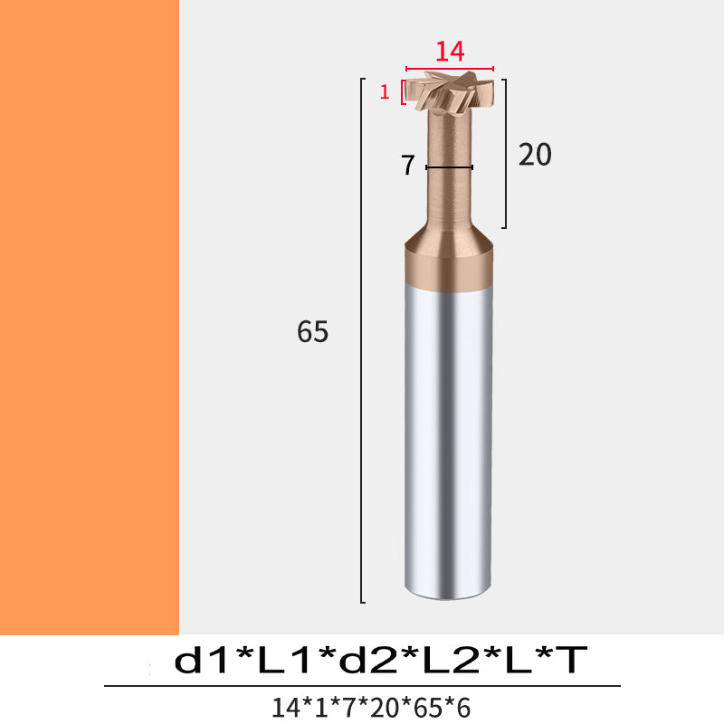 14mm T-Slot Milling Cutter | Solid Carbide CNC Slot Cutter | Precision ...